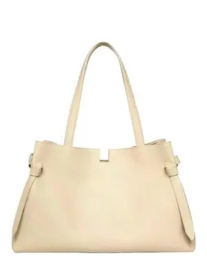 Yuzefi Gyoza Mini Pebble-grain Tote Bag - White