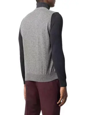 DELL'OGLIO Cashmere V-Neck Cardigan Grey