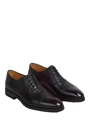 Bontoni Savoia Leather Lace-up Shoes - Black