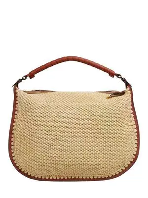 Chloé Chloé Marcie Raffia-Effect Shoulder Bag Neutrals