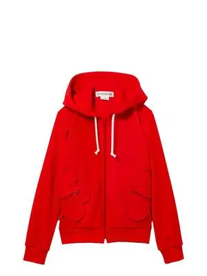 Comme Des Garçons Zip-up Hooded Jacket - Red