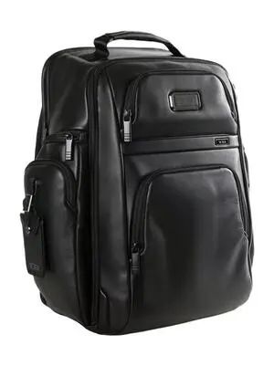 Tumi Leather Laptop Backpack - Black