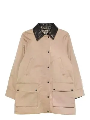 Brunello Cucinelli Leather-trim Coat - Neutrals