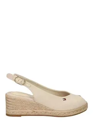 Tommy Hilfiger Peep-toe Wedge Sandals - Neutrals