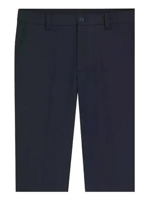 BOSS Pressed-crease Turn-up Trousers - Blue