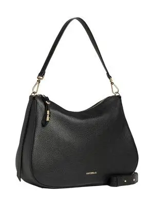 COCCINELLE Grainy Leather Shoulder Bag - Black