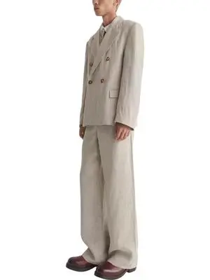 Séfr Donovan Double-breasted Blazer - Neutrals