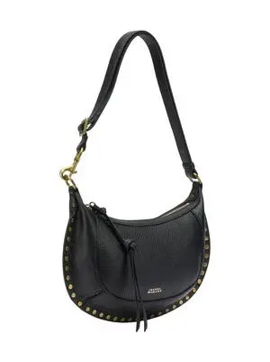Isabel Marant Étoile Oskan Moon Stud-embellished Shoulder Bag - Black