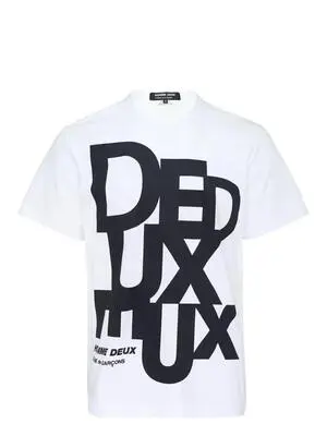 Comme Des Garçons Short-sleeve Logo-print T-shirt - White