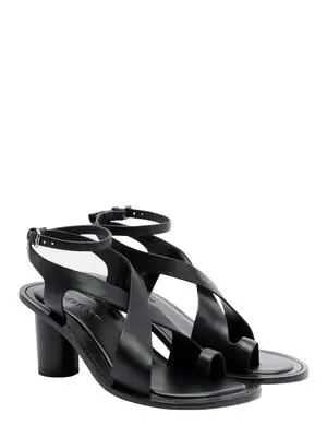 A.emery Lulu Leather Sandals With Buckle Fastening - Black