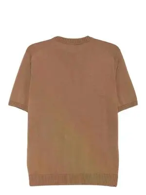 DELL'OGLIO Short-sleeve Knitted T-shirt - Brown