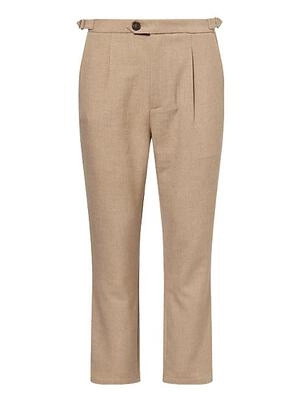 NOBL Julian Tailored Woven Trousers - Greige