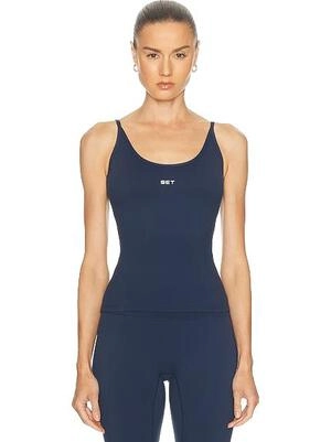 SET ACTIVE Sporty U Tank Navy - Atlantic