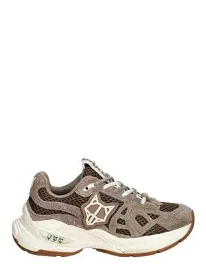 NAKED WOLFE Smash Mesh Panelled Sneakers - Brown