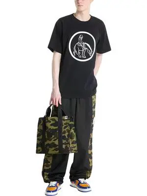 A BATHING APE Graphic Print T-shirt - Black