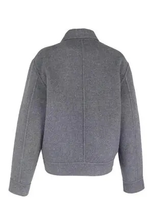 AMI Paris Boxy Fit Double-face Jacket - Grey