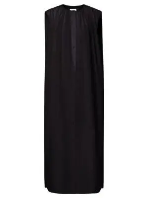 Loulou De Saison Button-fastening Midi Dress - Black