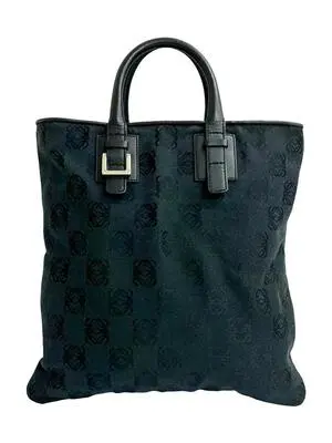 Loewe Anagram Canvas Tote Bag - Black