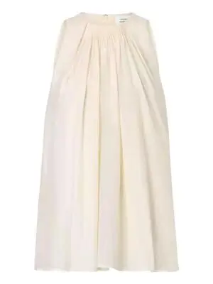 Loulou De Saison Sleeveless Gathered Blouse - Neutrals