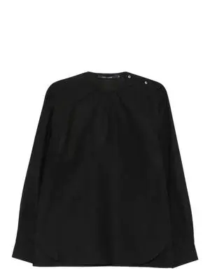 Sofie D'hoore Button-shoulder Long-sleeve Blouse - Black