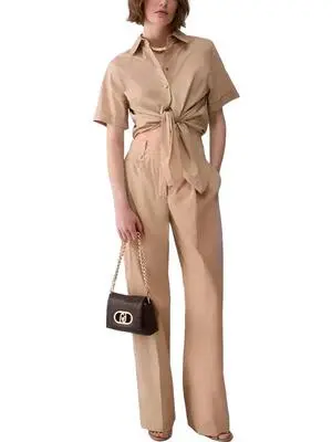LIU JO LIU JO Pleated Button Detail Trousers