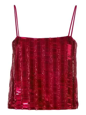 PINKO PINKO Sequinned Spaghetti Strap Top