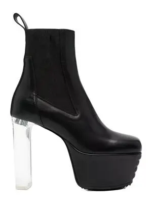Rick Owens 135mm Minimal Grill Beatle Boots - Black