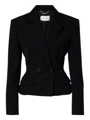 Magda Butrym Peplum Wool Blazer - Black