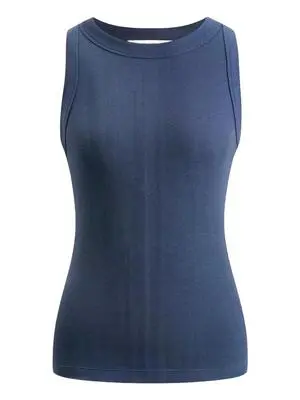 12 STOREEZ Infinity Ribbed Tank Top - Blue