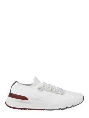 Brunello Cucinelli Cotton Knitted Sneakers - White