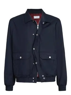 Brunello Cucinelli Wool-silk Field Jacket - Blue