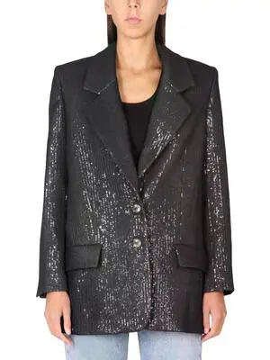 THE MANNEI Embellished Single-breasted Coat - Black