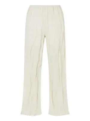 RÓHE RÓHE Crinkled Cotton-Blend Wide-Leg Trousers