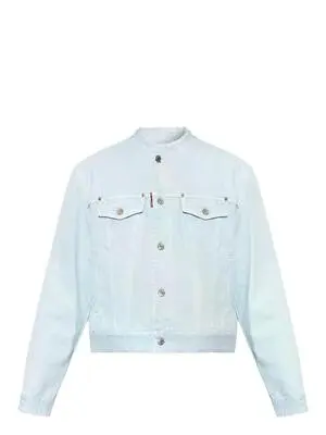 Dsquared2 Frayed-edge Denim Jacket - Blue