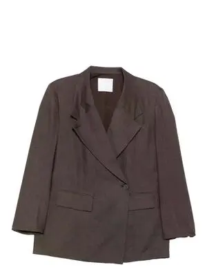 Sú Asymmetric-fastening Jacket - Brown