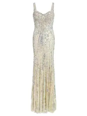 Jenny Packham Embellished Maxi Dress - Neutrals