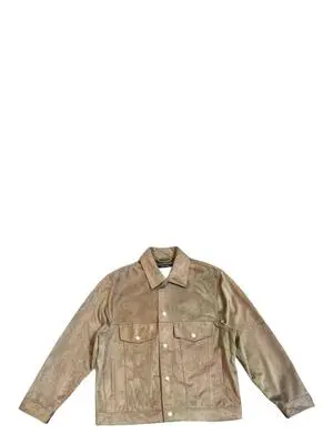 SONG FOR THE MUTE Button-down Suede Jacket - Neutrals