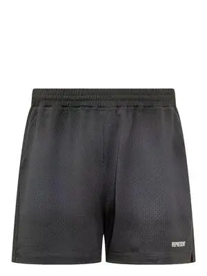 REPRESENT Logo Detail Shorts - Black