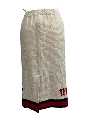 Gucci Modern Future Embroidered Pencil Skirt - Neutrals