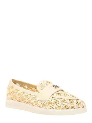 Casadei Woven Logo-plaque Loafers - Neutrals
