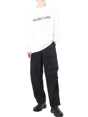 Helmut Lang Patch-pocket Straight Leg Trousers - Black
