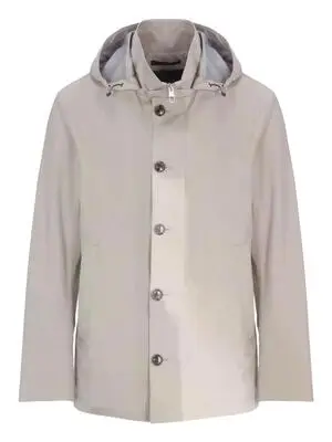 MONTECORE Hooded Jacket With Drawstring And Zip Fastening - Grey