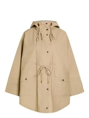 Moncler Brunnera Logo-appliquéd Cotton-blend Parka - Rust
