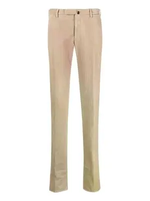 Incotex Herringbone Stretch-cotton Tailored Trousers - Neutrals
