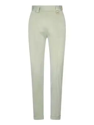 Chloé Pressed-crease High-waisted Trousers - Green