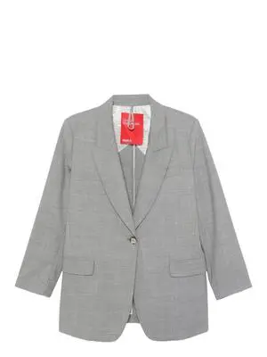 MERCI Single-breasted Blazer With Peak Lapels - Grey
