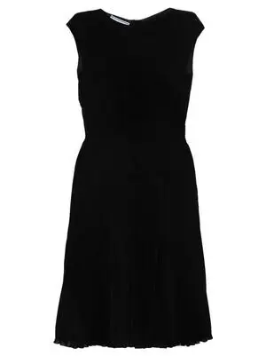 Prada Pleated Sleeveless Dress - Black