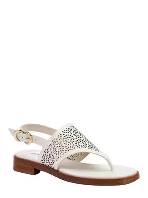 FRAU Perforated Slingback Sandals - Neutrals