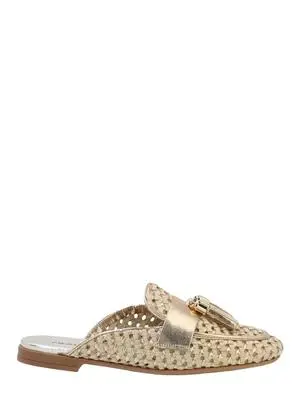 FRAU Woven Mules With Tassel Detail - Neutrals