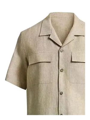 Peserico Camp-collar Shirt - Neutrals